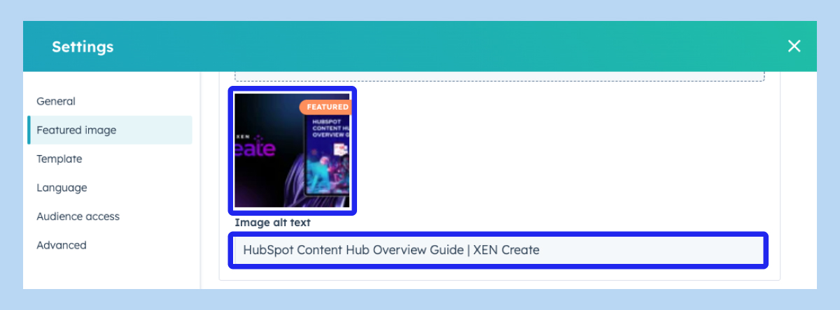 How to set Featured Images in HubSpot Content Hub websites