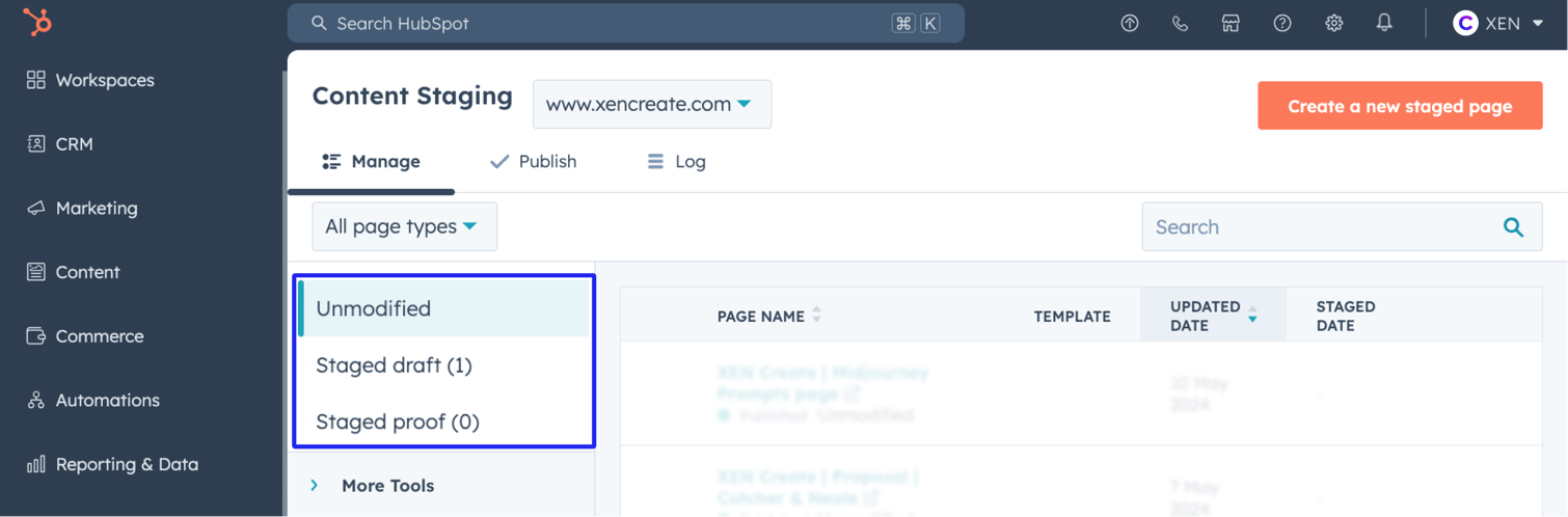 Effortless Website Revamp: Discover HubSpot's Content Staging