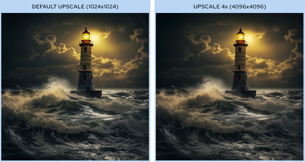 Midjourney going beyond 1024x1024 with Upscaler